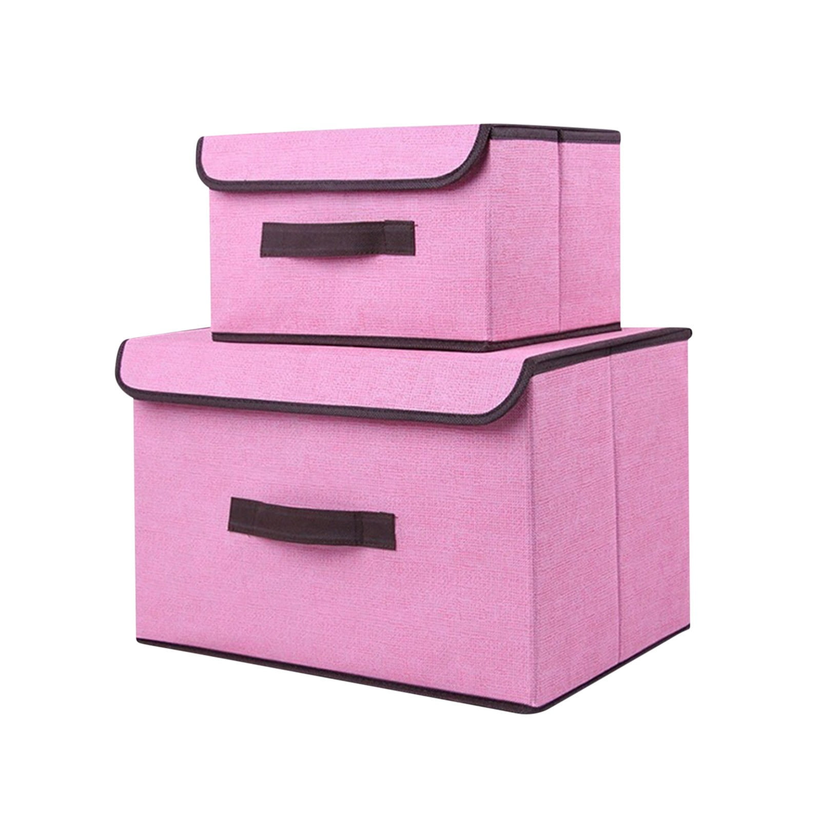 GENGEN Foldable Storage Basket - 2 Pack Foldable Storage Bins with Lid ...