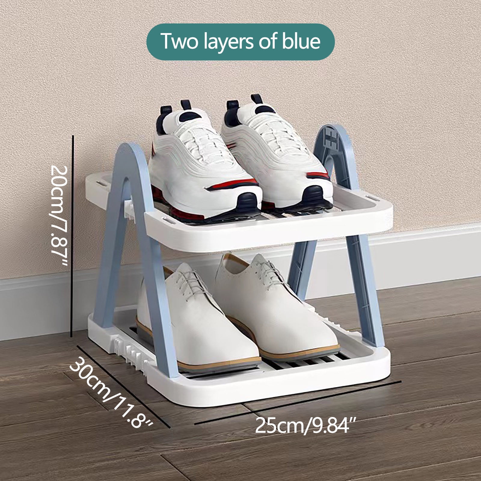 GENGEN Small Shoe Rack, A-Shaped Shoe Shelf, Sturdy Shoe Organizer for ...