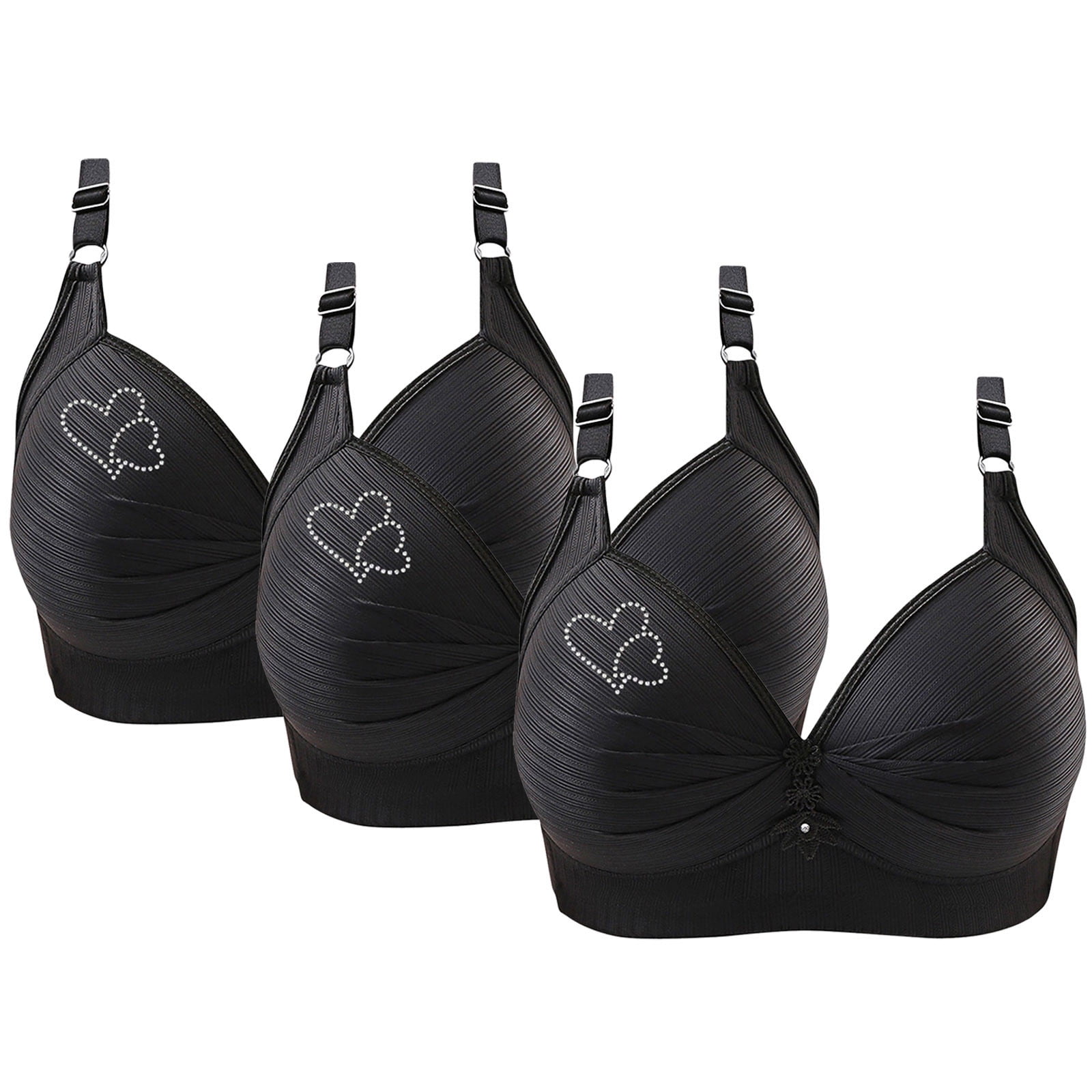 GENGING Comfort - Driven V - Neck Bras Set with Heart - shaped ...