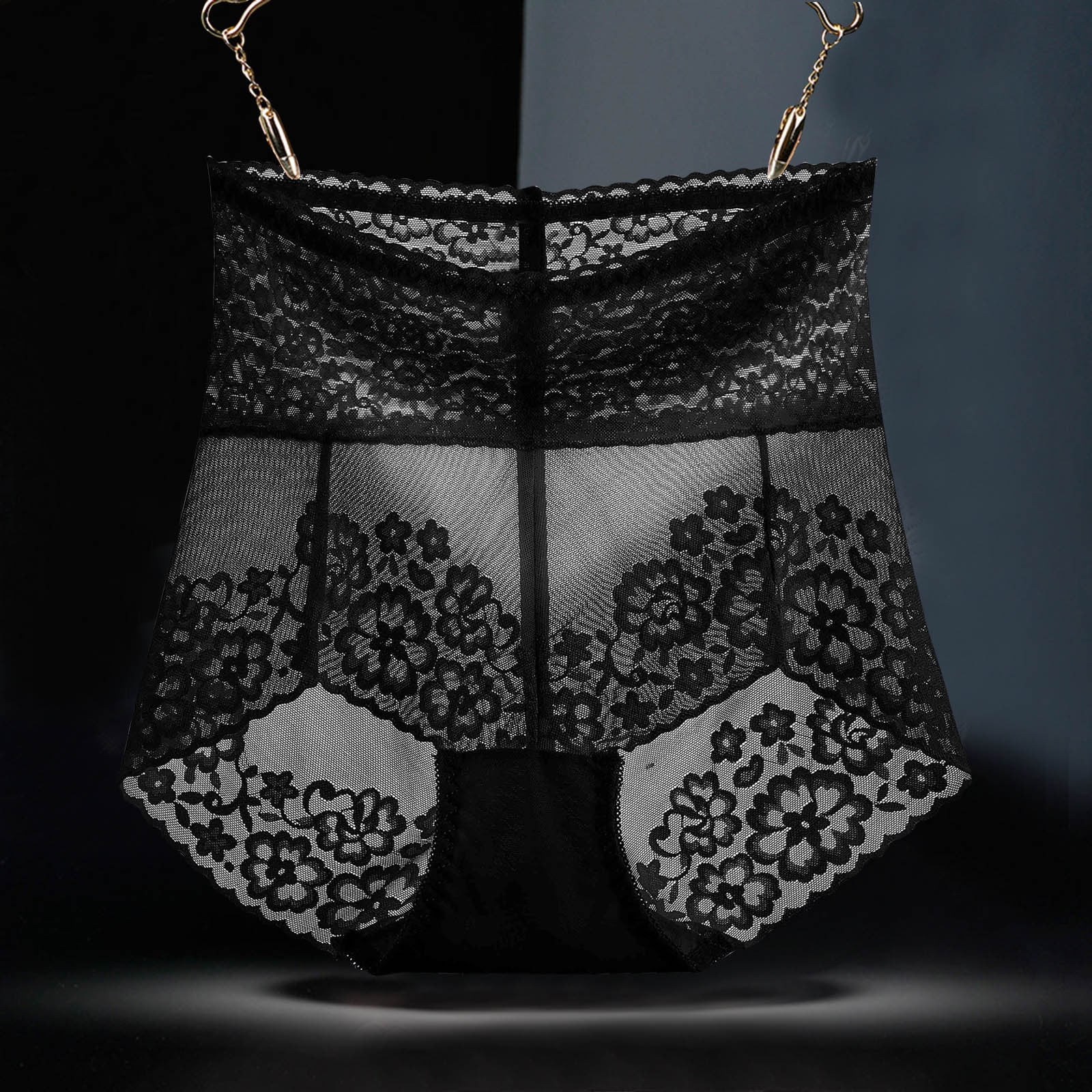GENGING High - waisted Brief Underwear with Intricate Floral Lace and ...