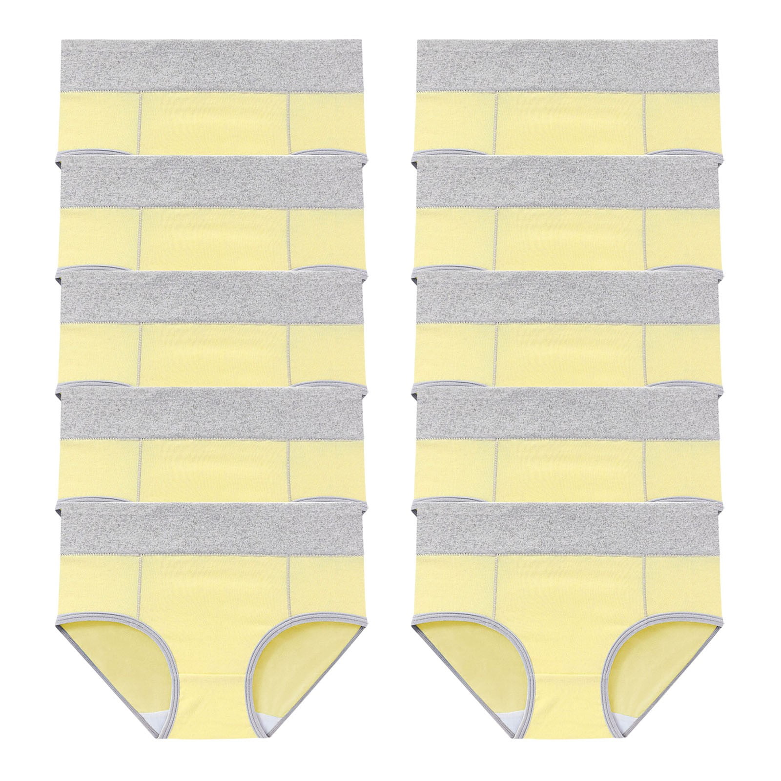 GENGING Mid - rise Brief Underwear Set with Subtle Horizontal Striping ...