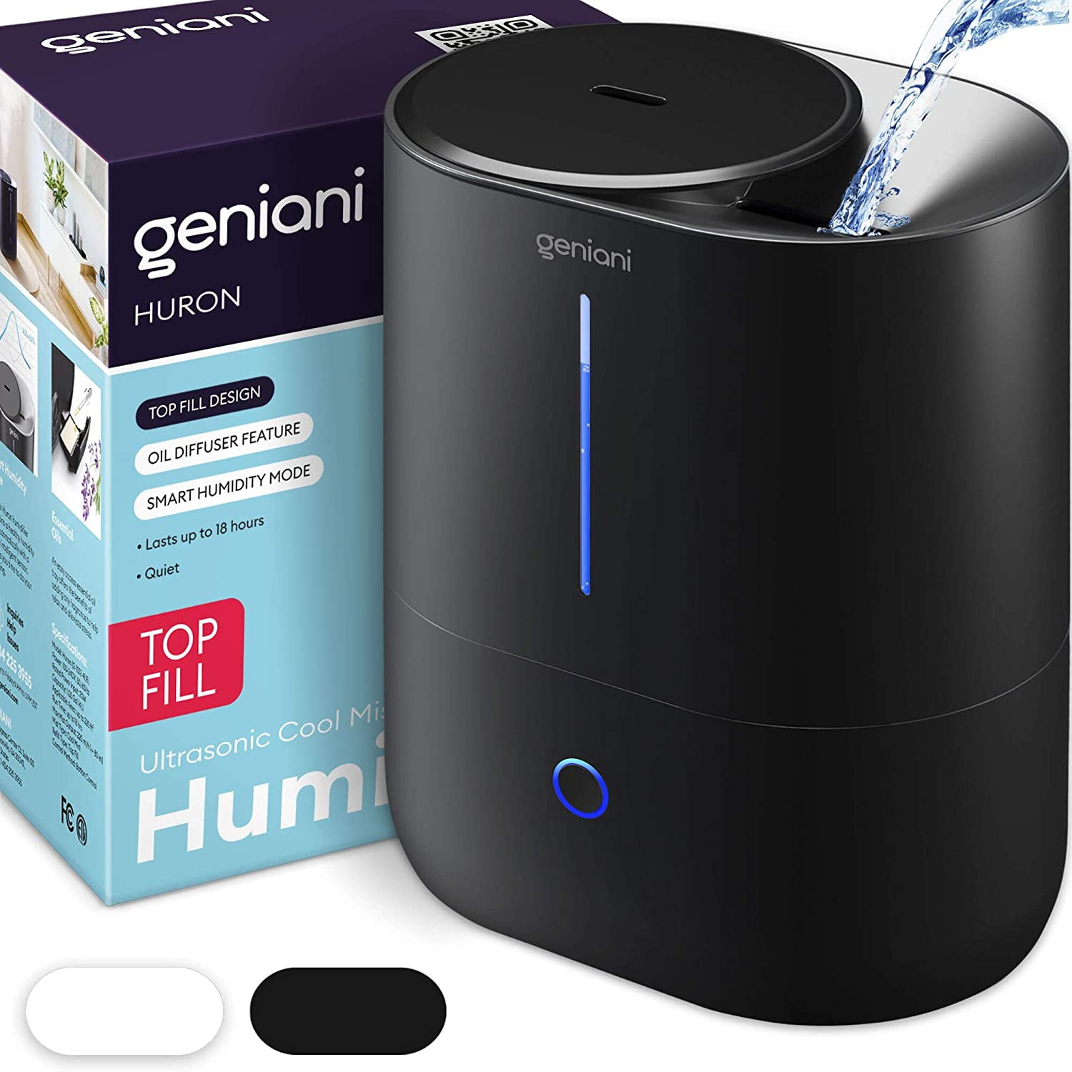 GENIANI Top Fill Cool Mist Humidifiers for Bedroom & Essential Oil ...