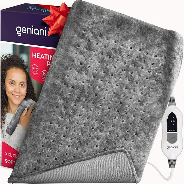 Free Shipping! GENIANI XXL 18"x26" Heating Pad for Back Pain & Cramps ...