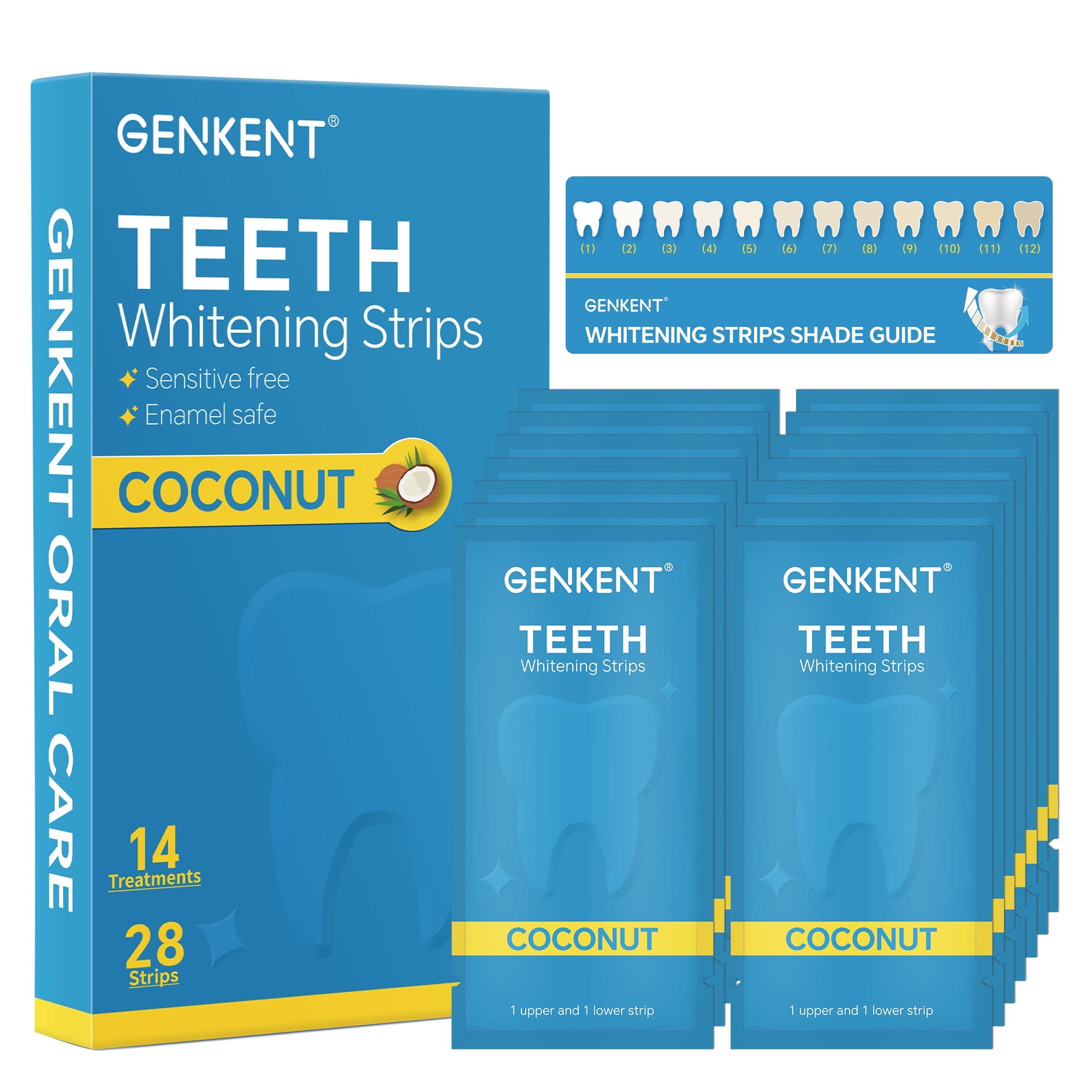 Customer reviews for GENKENT Teeth Whitening Strips, 28 Strips Non ...