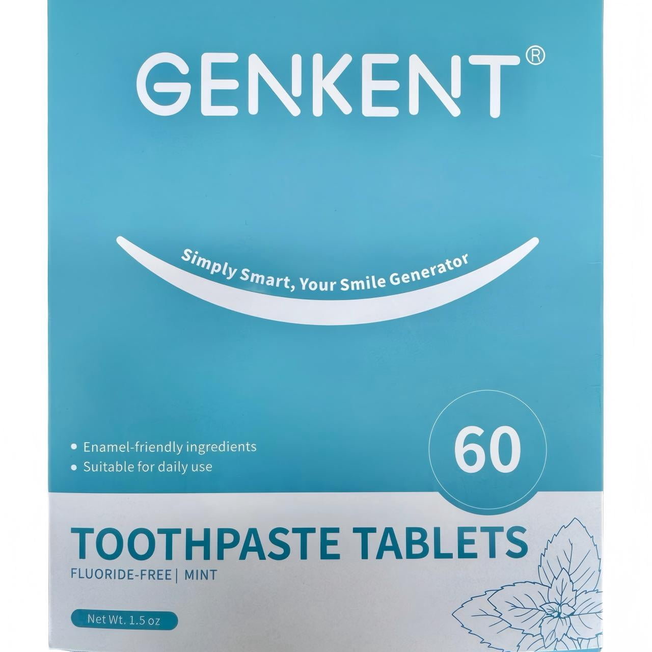 GENKENT Toothpaste Tablets, Individually Wrapped Chewable Whitening ...