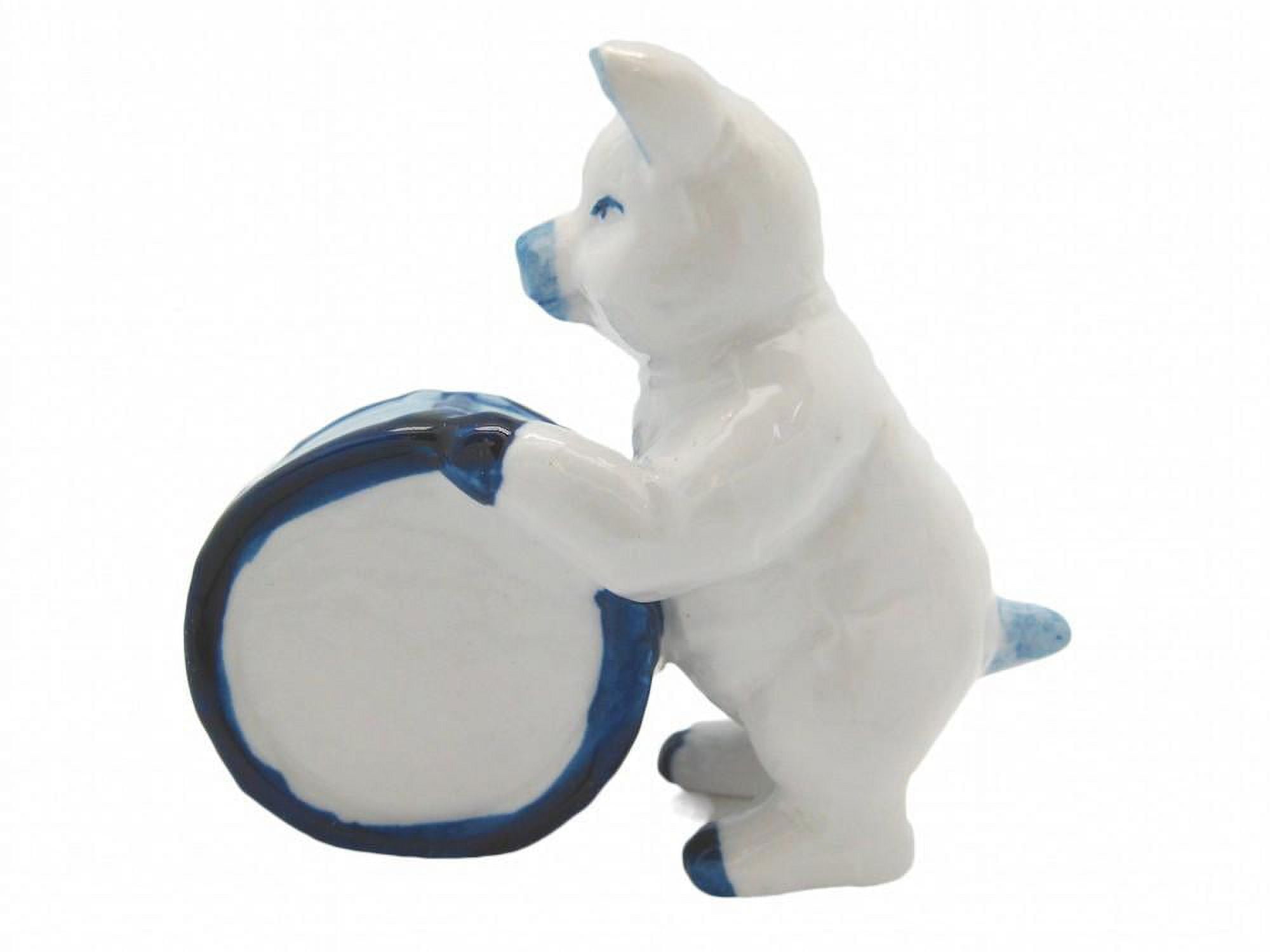 GENL Miniature Musical Pig With Drum Delft Blue & Ceramic Material ...