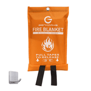 2 Pack 47"x47" Fire Blanket, Large Fire Cloth, Survival Blanket Must ...