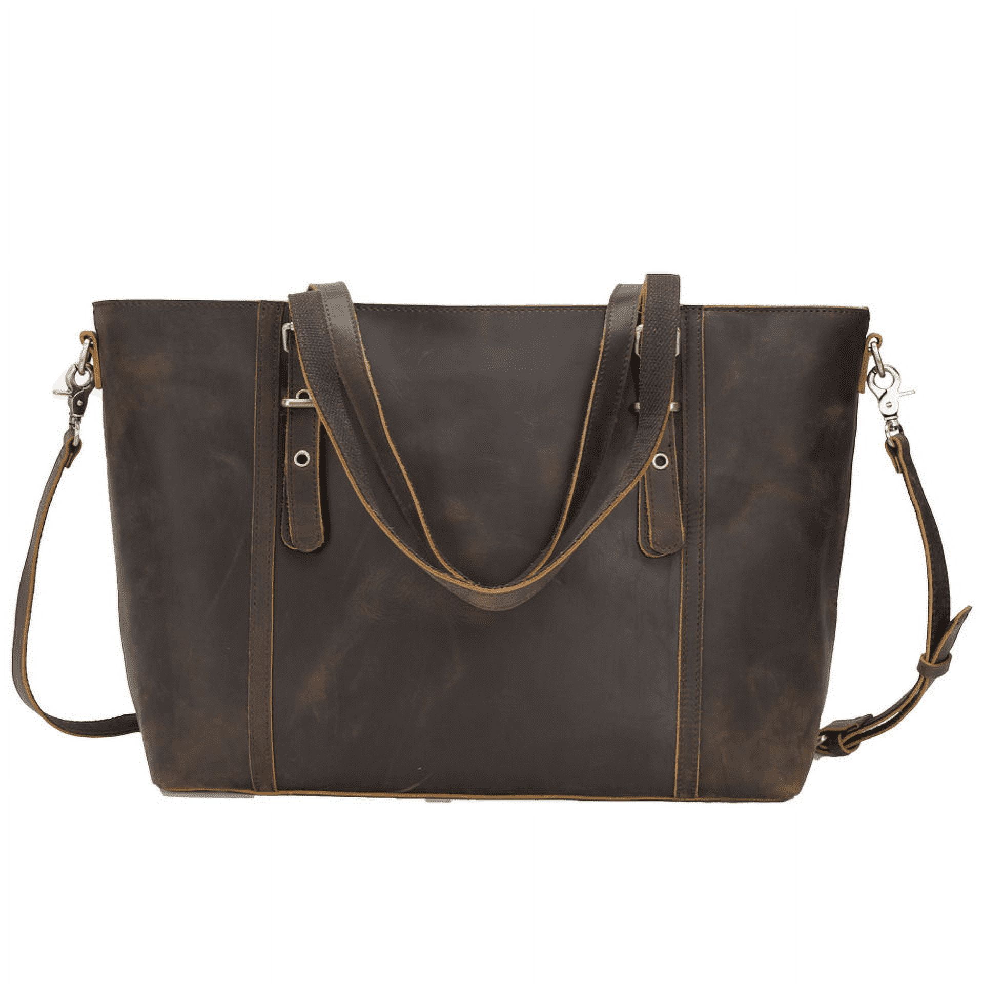 GENMARKS Genuine Leather Tote Bag, Top Satchel Purses and Handbags ...
