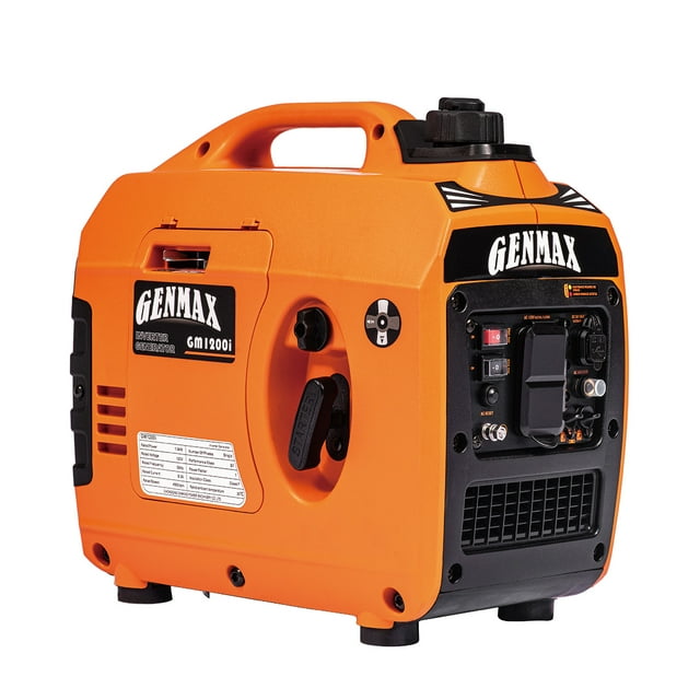 GENMAX GM1200i Portable Inverter Generator, 1200W, Ultralight 25.3lb ...