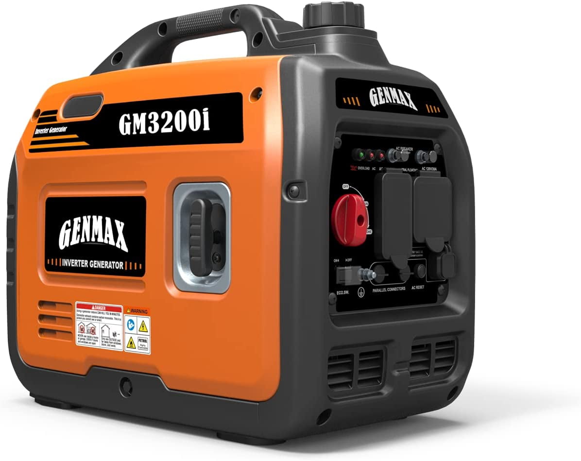 GENMAX Portable Inverter Generator,3200W ultra-quiet gas engine & RV ...