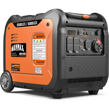 Genmax 6000W Dual Fuel Portable Inverter Generator, Propane/Gas Powered ...