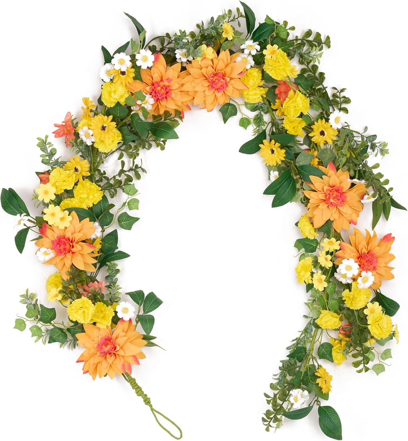 GENMOUS Artificial Flower Garland Decor, 5.3Ft Spring/Summer Garland ...
