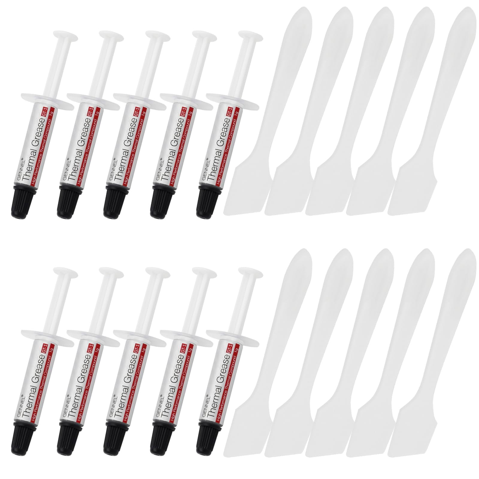 GENNEL 10-Pack GT-1 Silver KEF16 CPU Thermal Paste (1g*10), High ...