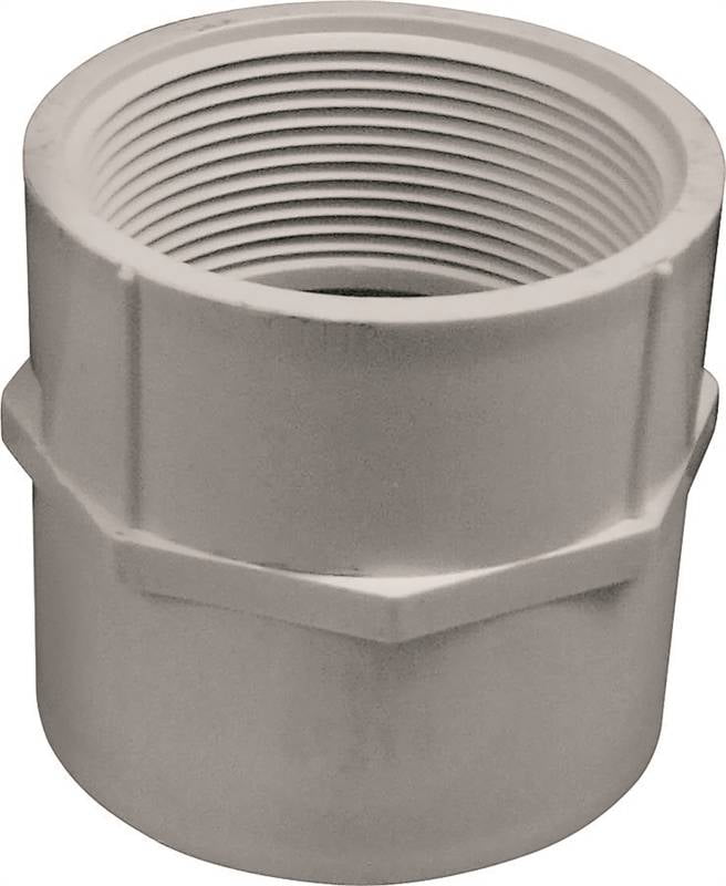 GENOVA 300 Series 30320 Pipe Adapter 2 in Slip 2 in FIP White - Walmart.com