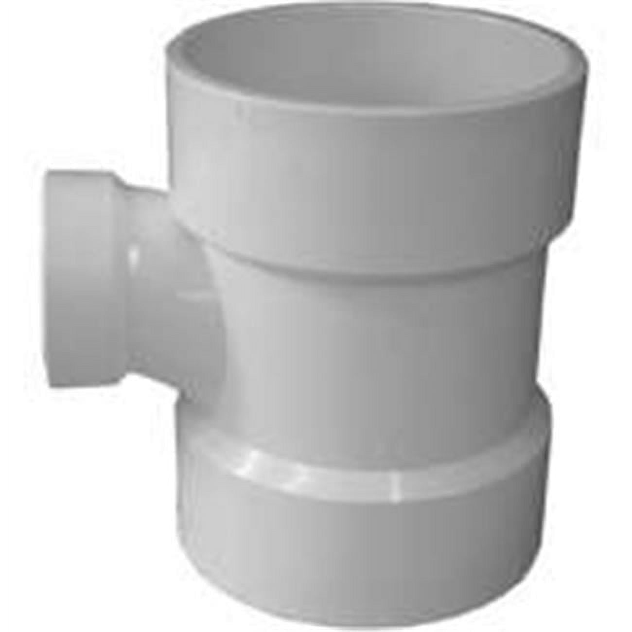 GENOVA 700 Series 71142 Reducing Sanitary Tee, 4 x 4 in Run, Hub Run ...