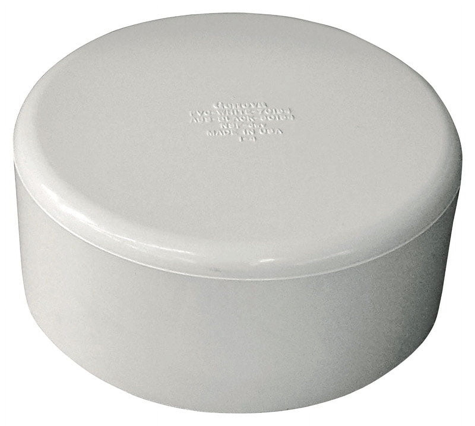 CANPLAS 193086 Pipe Cap, 6 in, Hub, PVC, White - Walmart.com