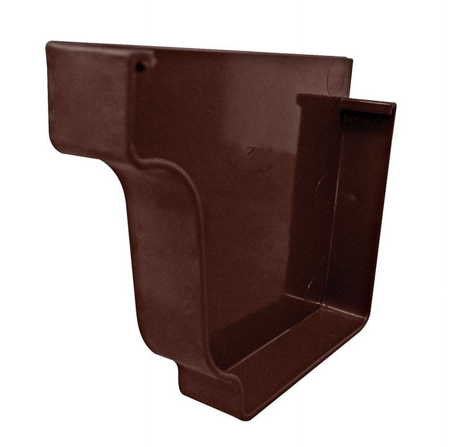 GENOVA AB102K Gutter End Cap Vinyl Brown 3.6 in L for 5 in Repla K ...