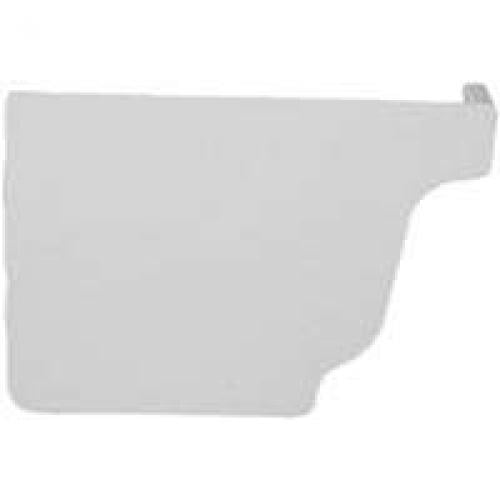 GENOVA AW102K Gutter End Cap Vinyl White 3.6 in L for 5 in Repla K ...