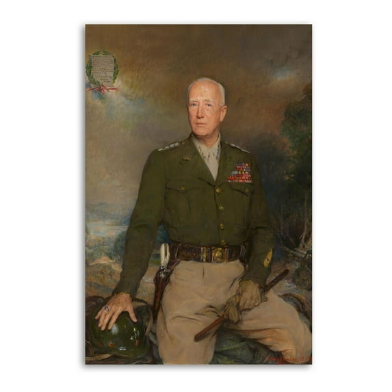 GENRAL GEORGE PATTON Home Decor Poster Wall Art Hanging Picture Print ...