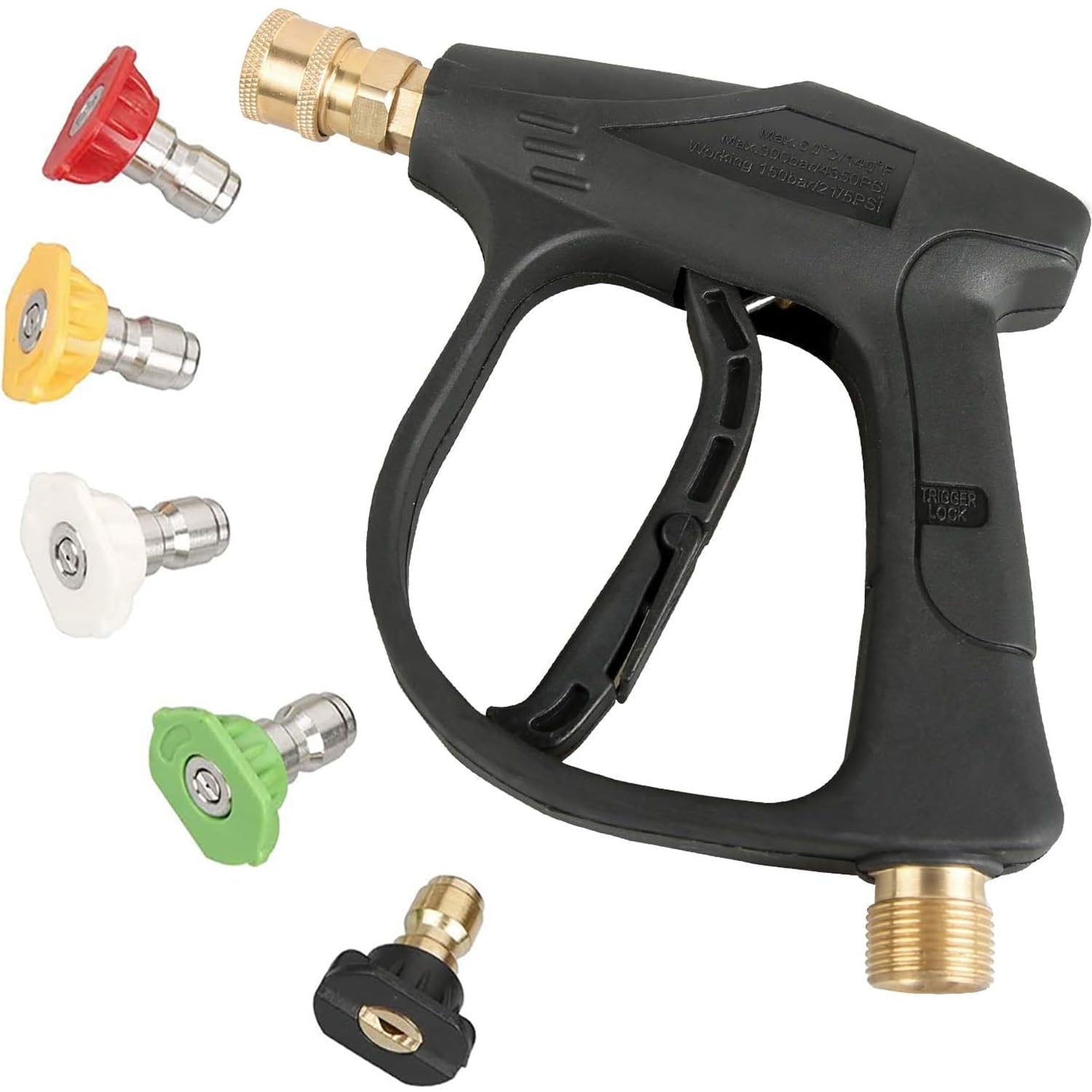 Emlimny High Pressure Washer Gun, Adjustable Wand, 3000 PSI, Quick ...