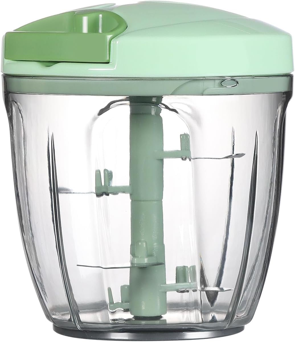 GENSIMEI Manual Food Processor Vegetable Chopper, Portable Hand Pull ...
