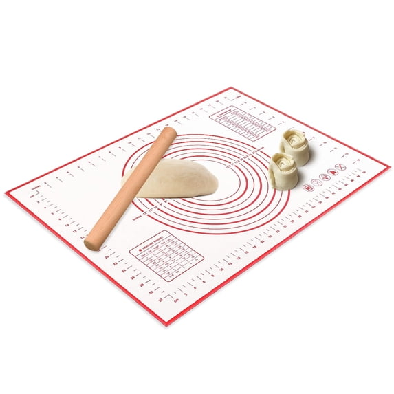 GENSIMEI Non Slip Silicone Pastry Mat, Large Non-stick Baking Mat for ...