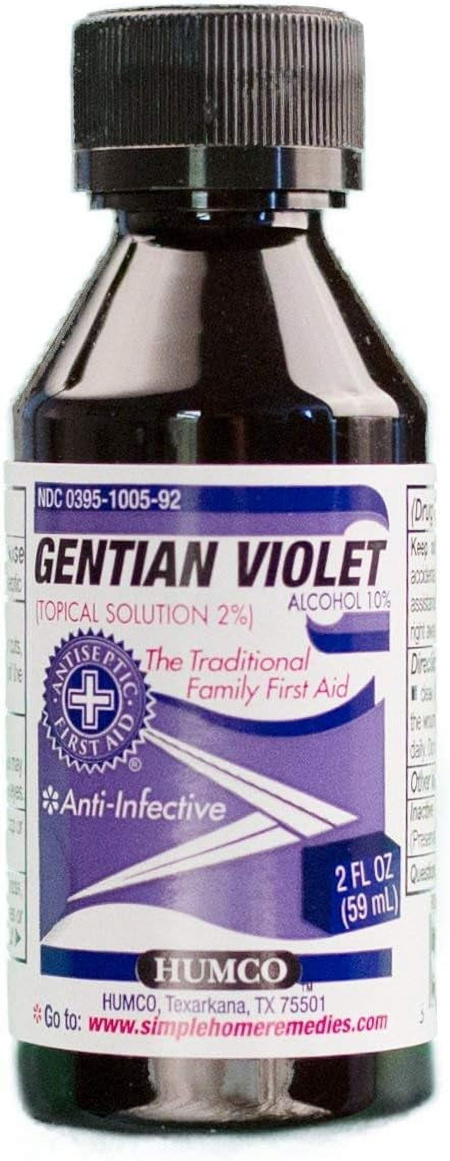 Humco Gentian Violet Topical Solution 2% - 2 oz - Walmart.com