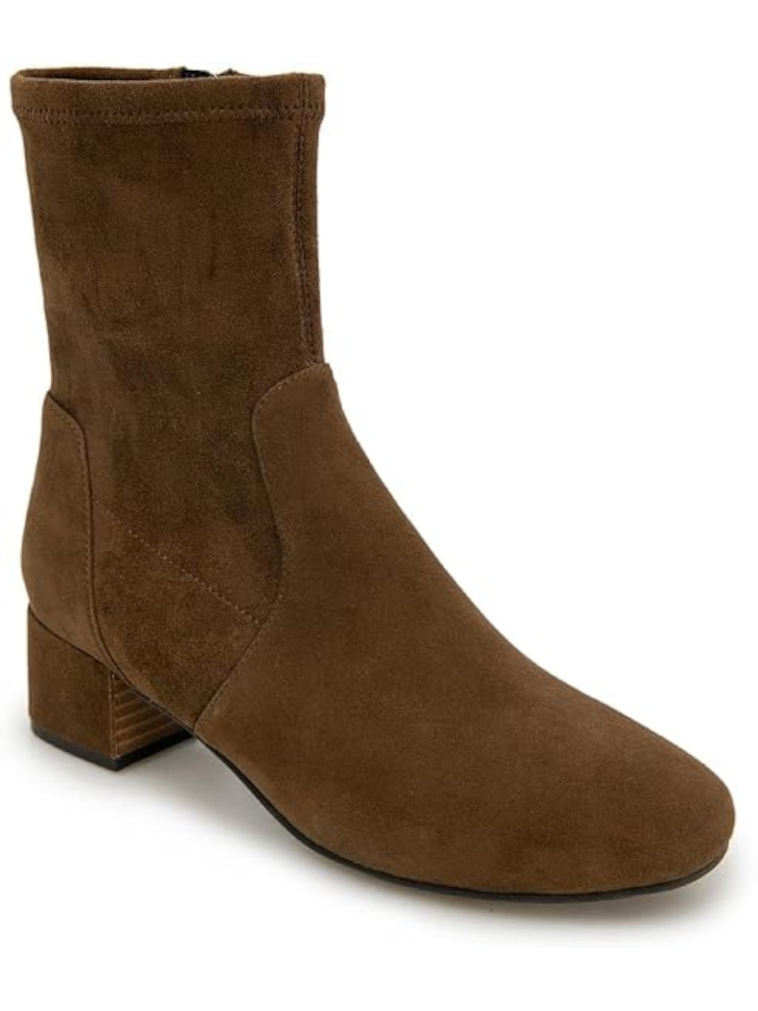 GENTLE SOULS KENNETH COLE Womens Brown Ella Square Toe Block Heel Zip ...