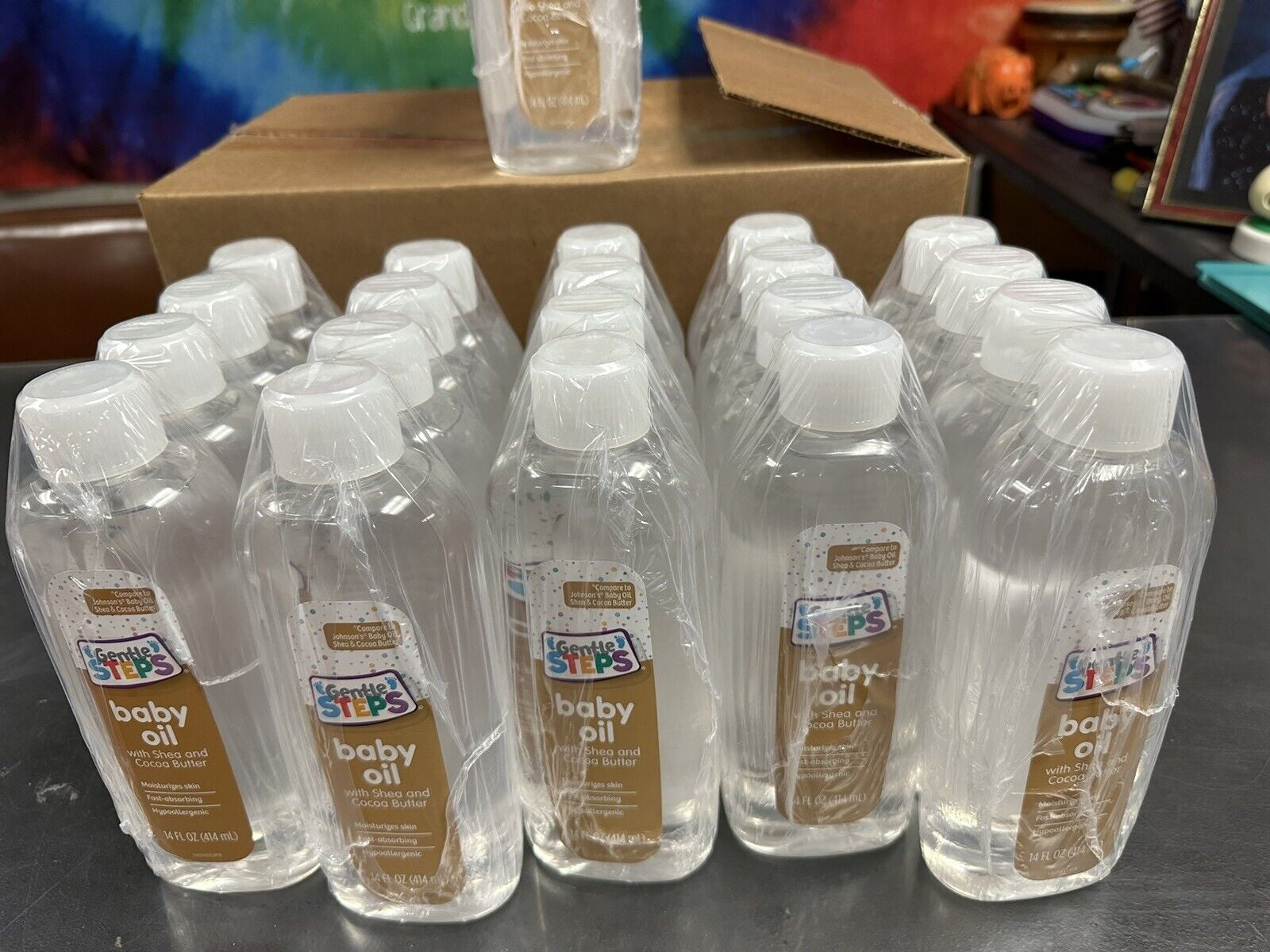 GENTLE STEPS Baby Hypoallergenic Baby Oil, 14 fl oz ( 24 PACK ...