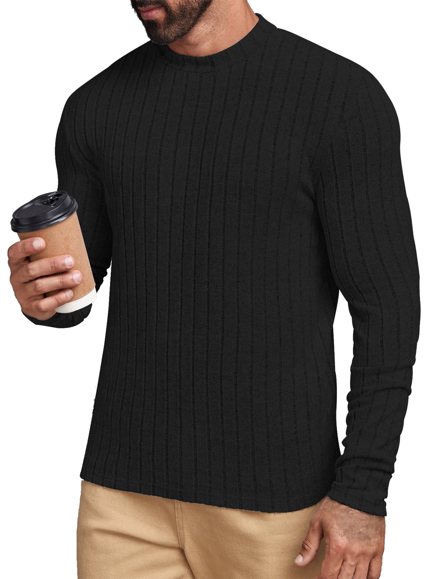 GENTS BLISS Crew Neck Mens Shirts Casual Long Sleeve T shirts for Men ...