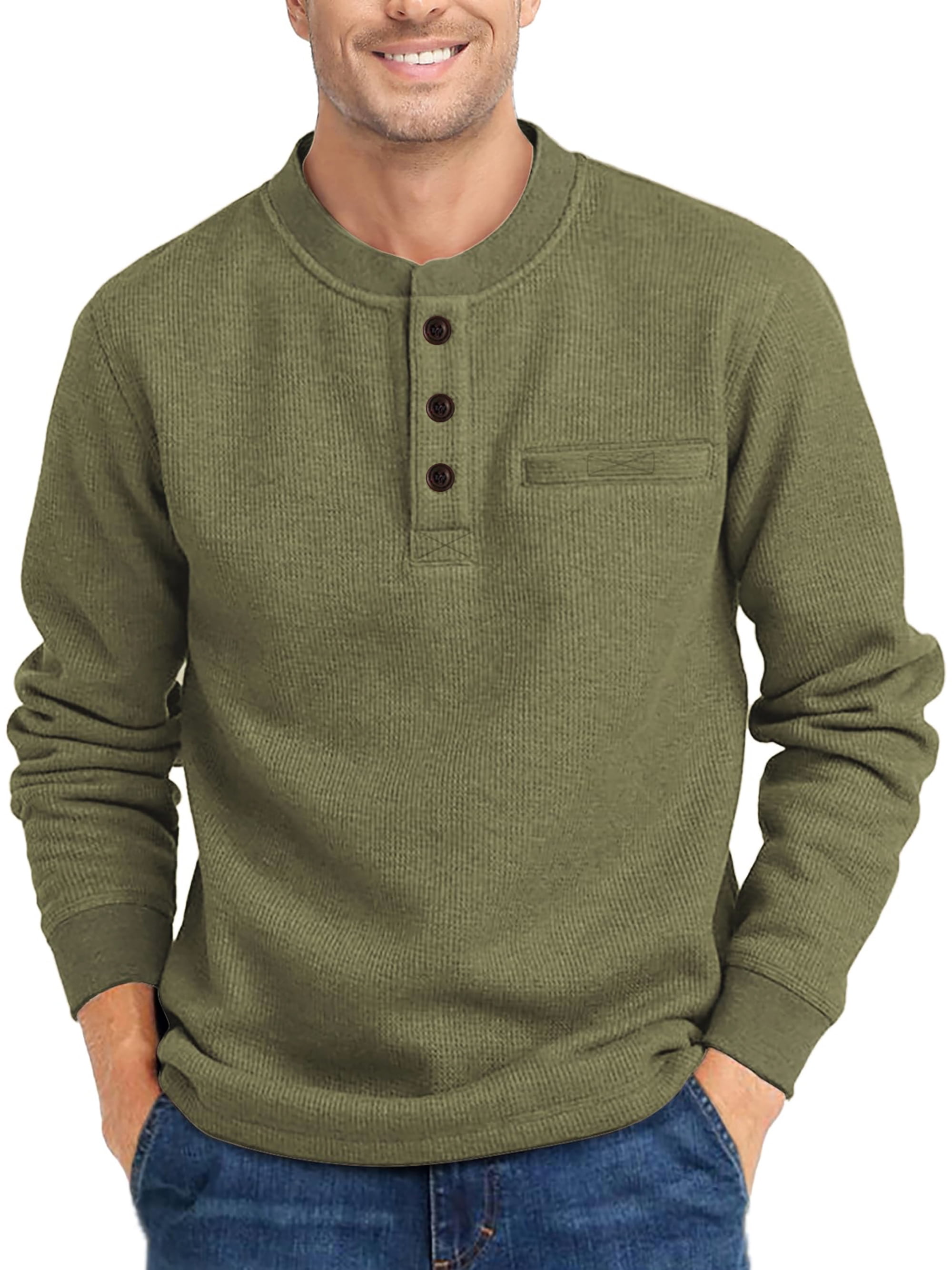Walmart Black Friday Deals 2025 GENTS BLISS Henley Sweatshirts for Men ...