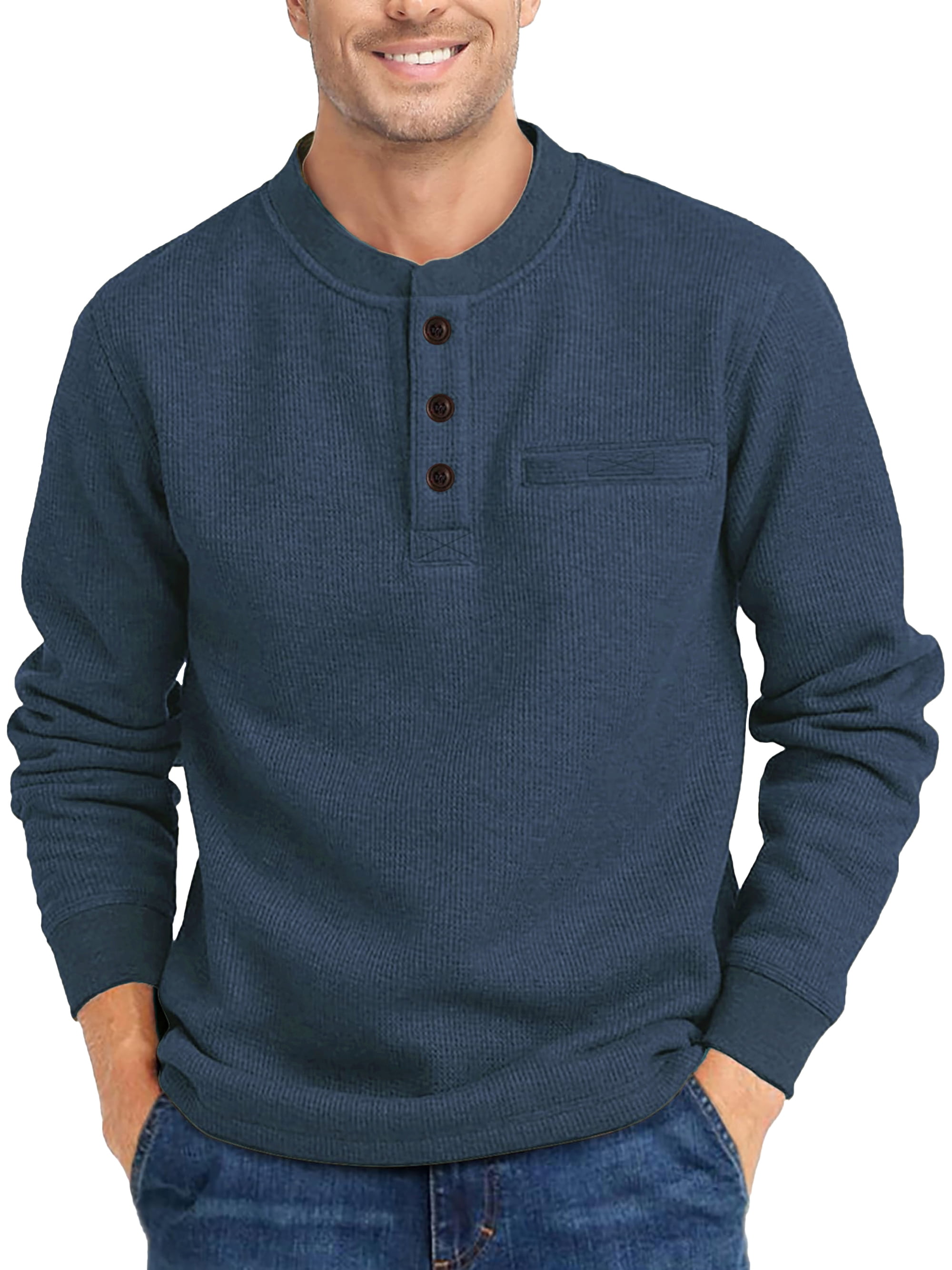 Walmart Black Friday Deals 2025 GENTS BLISS Henley Sweatshirts for Men ...