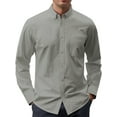 GENTS BLISS Long Sleeve Mens Dress Shirts Casual Solid Shirts for Men ...