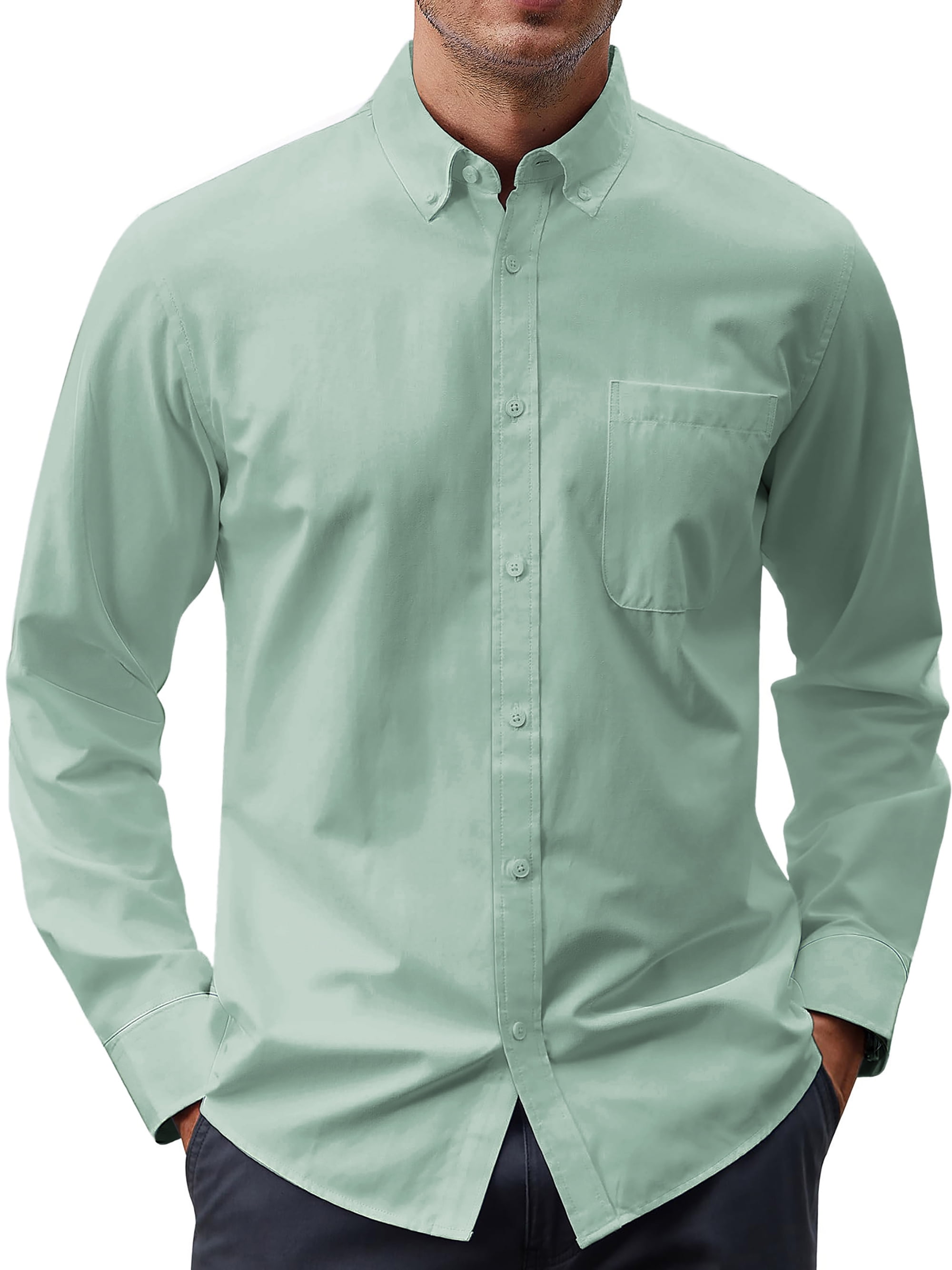 Gents Bliss Long Sleeve Mens Dress Shirts, Casual Solid Oxford Regular ...