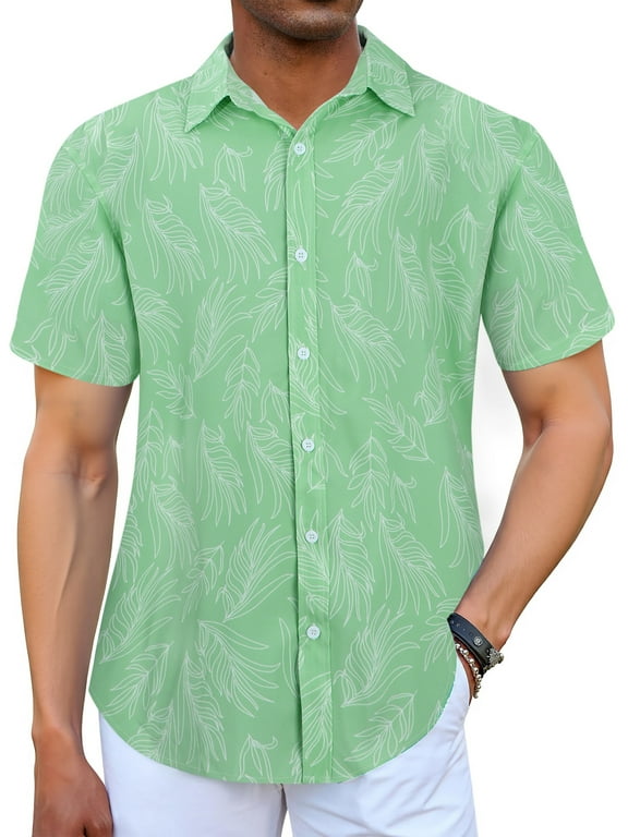 Balery Red And Blue Fire Dragon A Print Men's Hawaiian Shirts Short ...