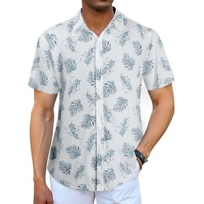 GENTS BLISS Short Sleeve Men Hawaiian Shirts Floral Print Button Down ...