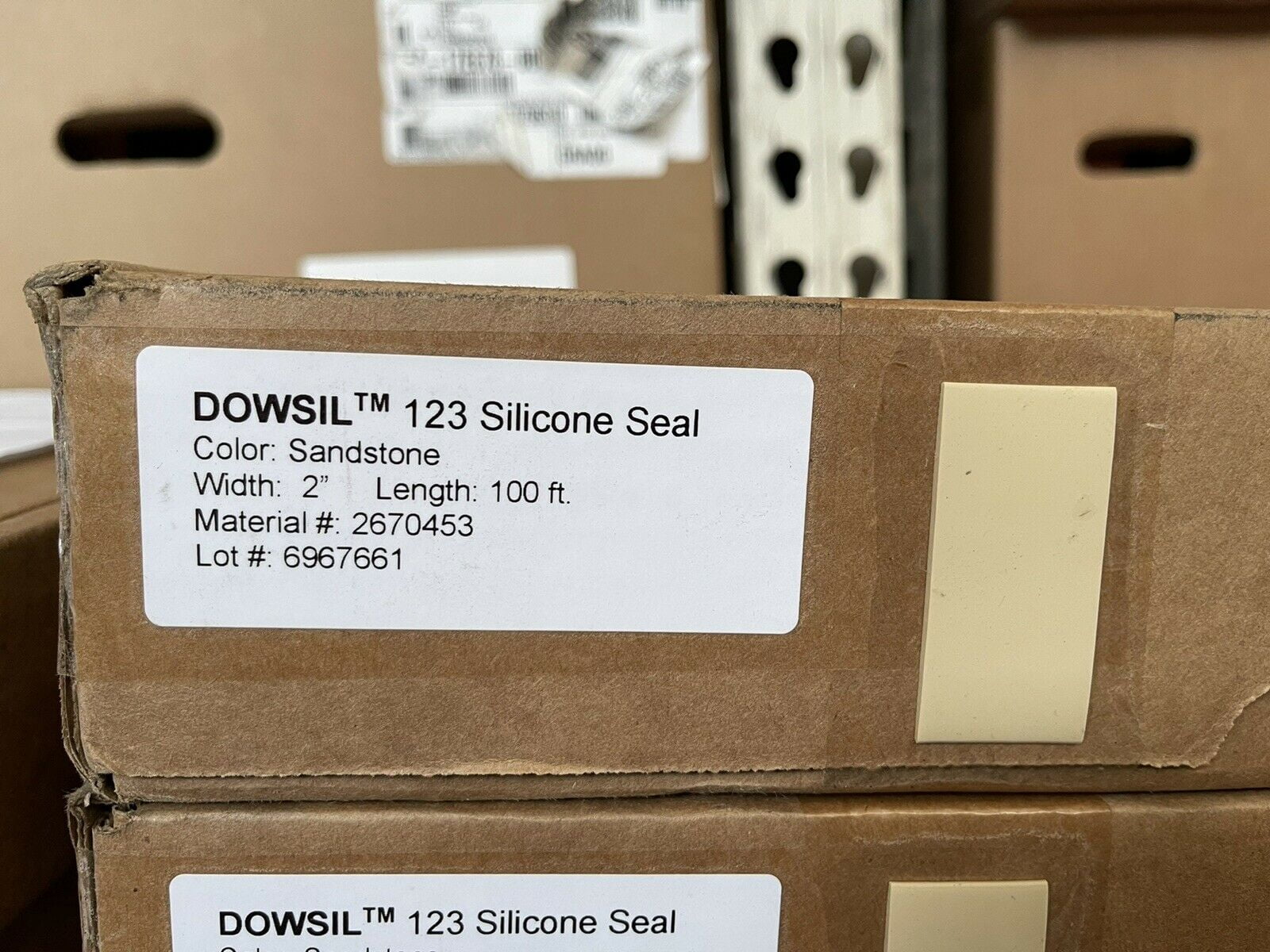 GENUINE DOWSIL 123 SILICONE SEAL, LIMESTONE, 2", 100 FT **FREE SHIPPING ...