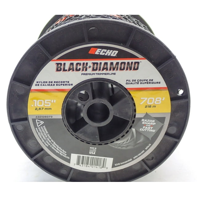 GENUINE ECHO BLACK DIAMOND LINE .105 3LB SPOOL 885FT 330105073 ...