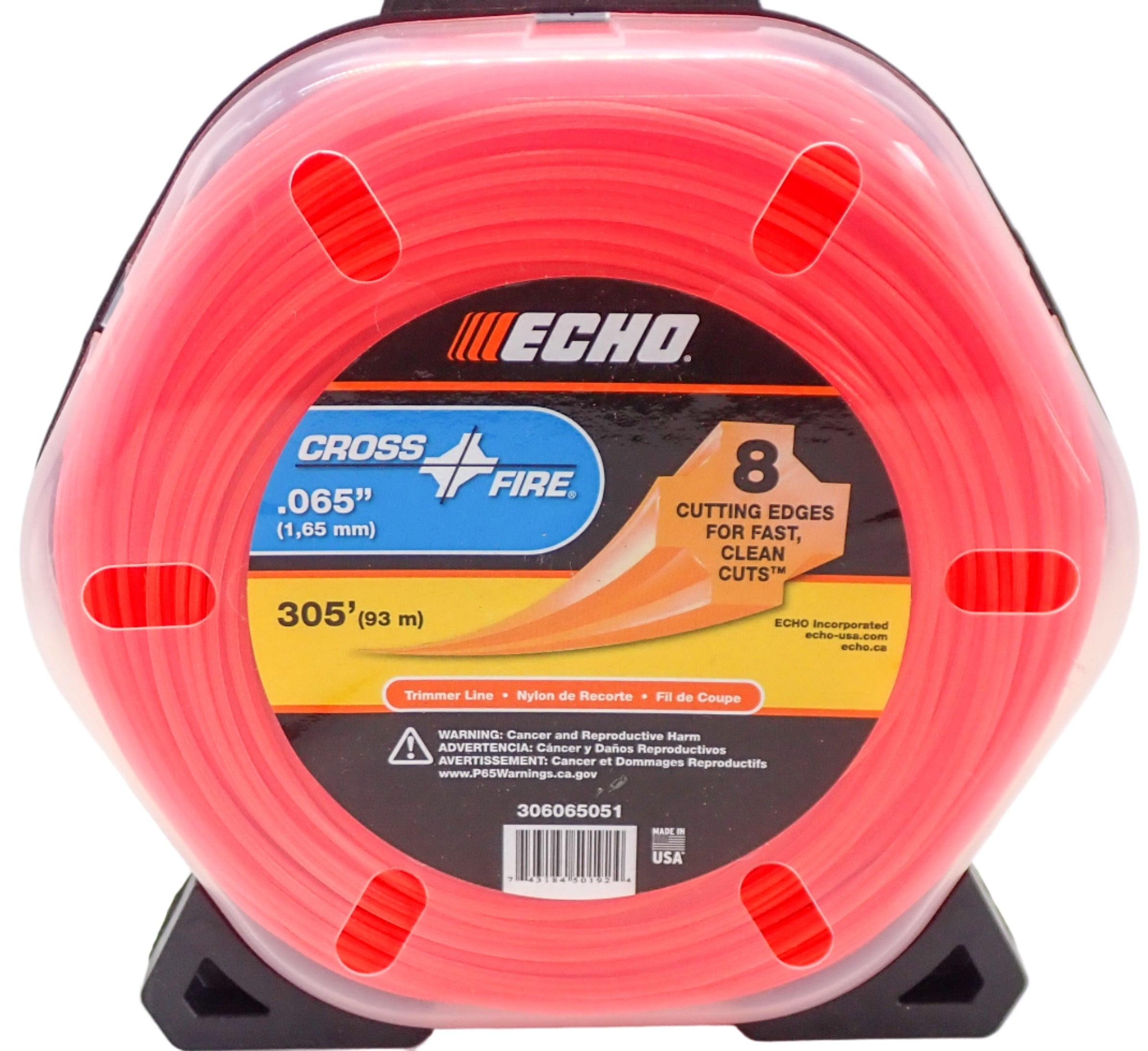 GENUINE ECHO CROSSFIRE TRIMMER LINE .065 1/2LB PACKAGE 306065051 ...