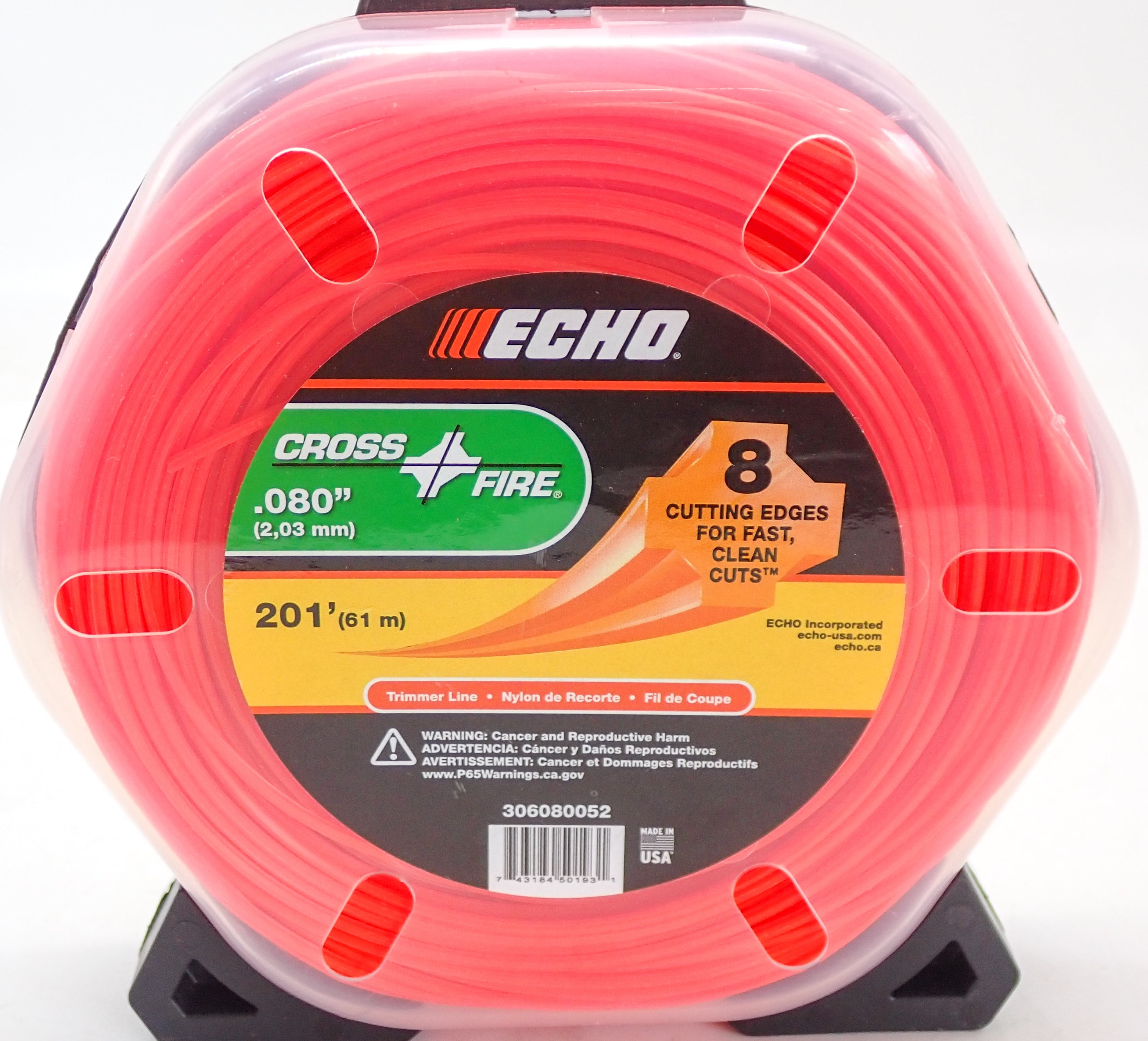 GENUINE ECHO CROSSFIRE TRIMMER LINE .080 1/2LB PACKAGE 306065052 ...