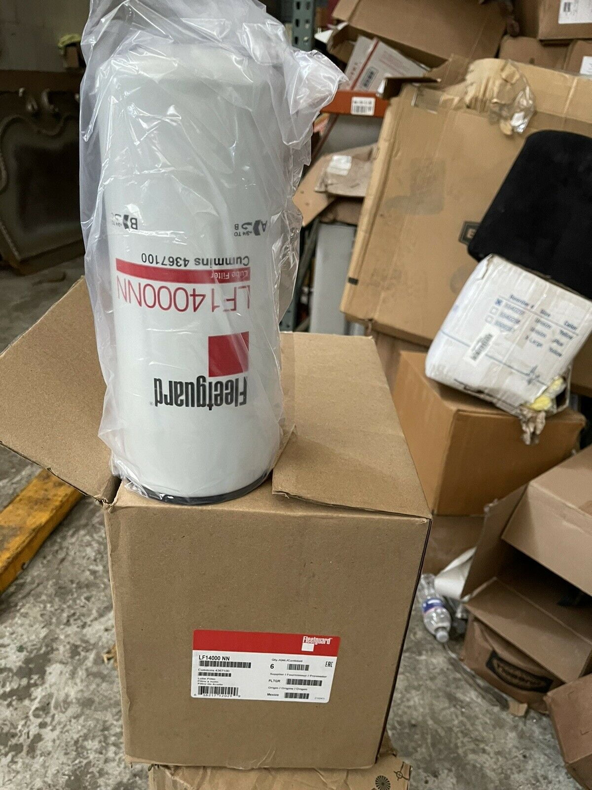 GENUINE Fleetguard LF14000NN Cummins ISX Oil Filter 4367100 (Pack of 6 ...