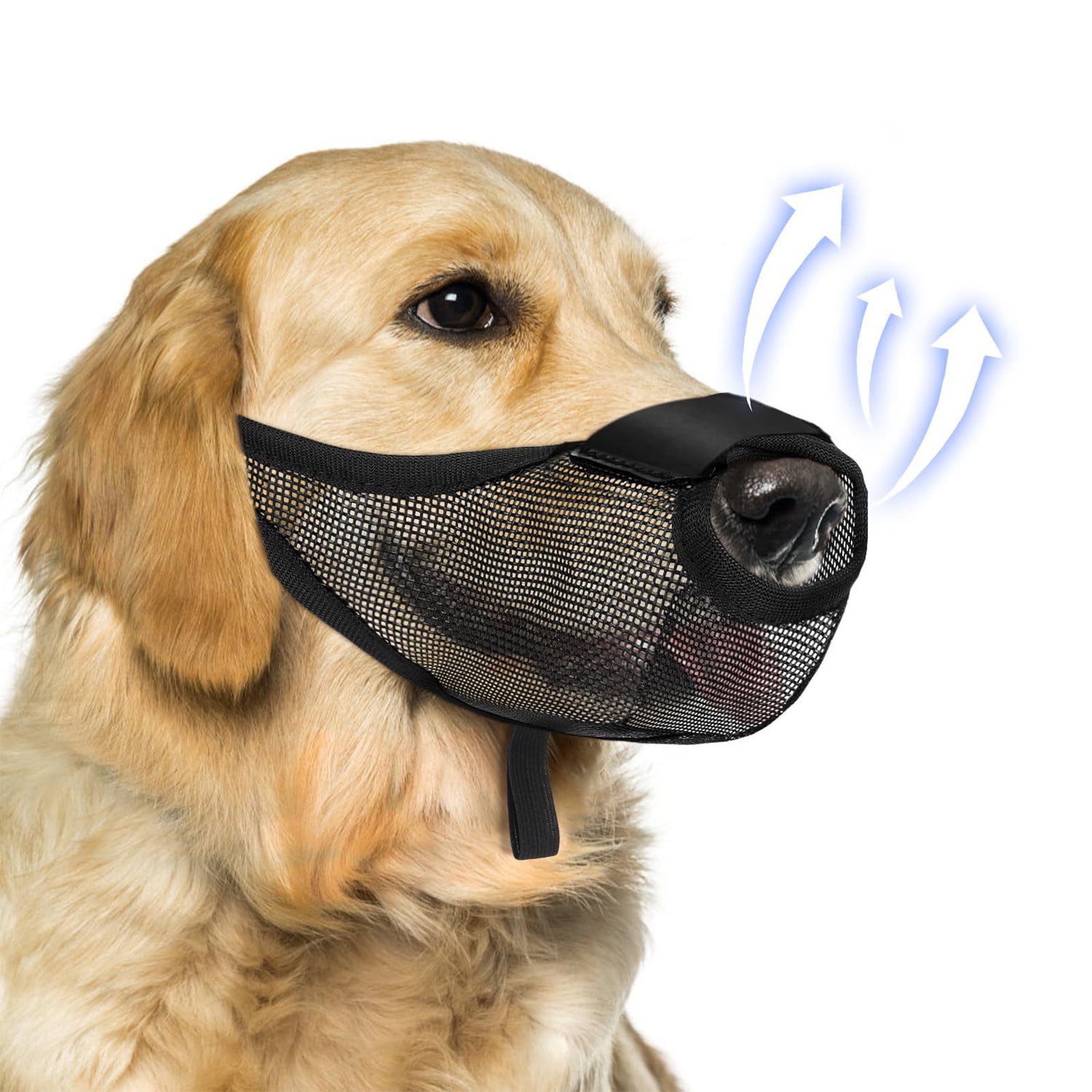 GENVIVIA Dog Muzzle Adjustable Soft Mesh Cat Muzzle Anti Biting Barking ...