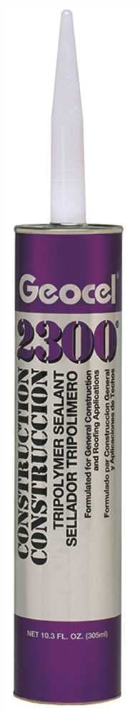 GEOCEL GC66100 2300 Construction Tripolymer Sealant, Clear, 10.3 oz ...