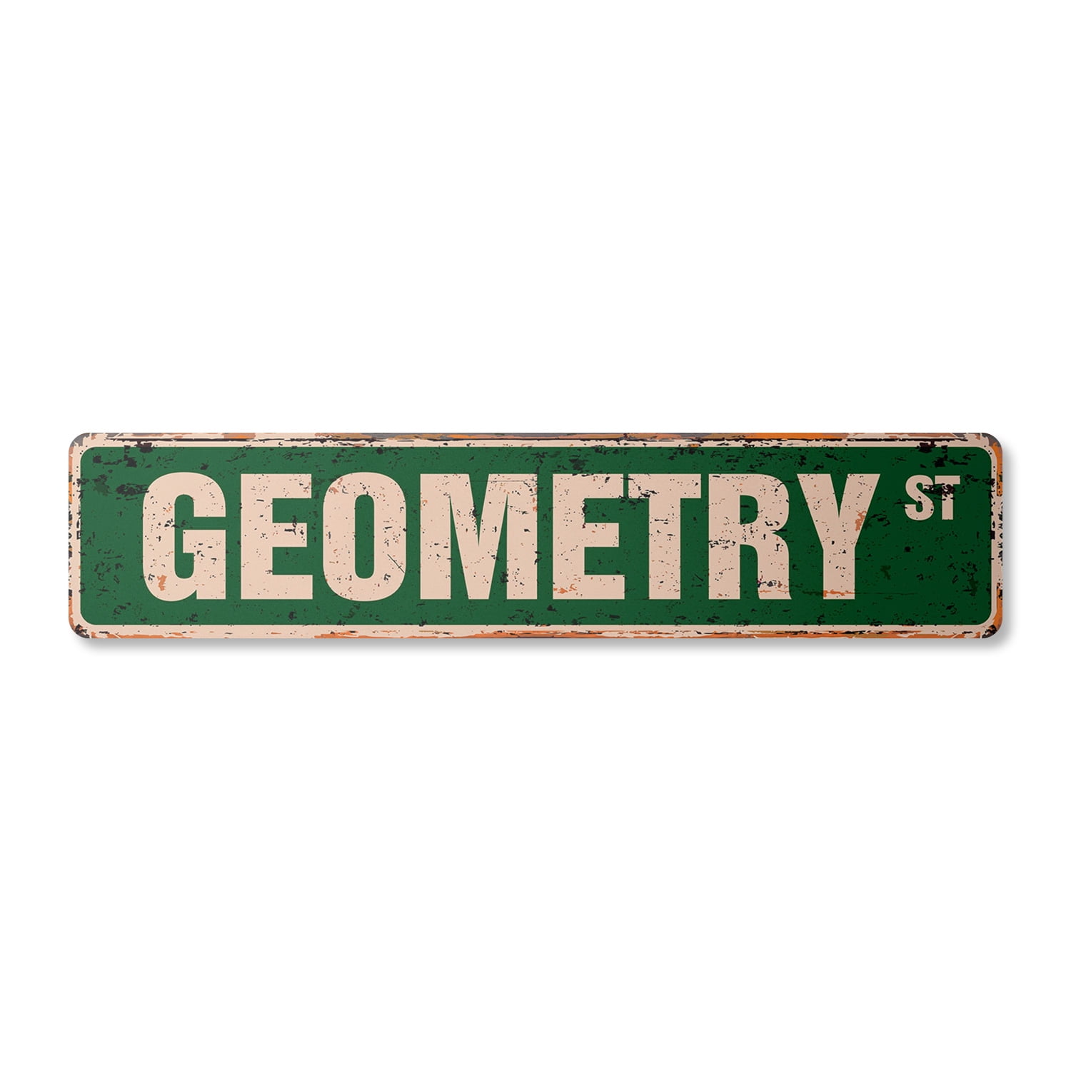 GEOMETRY Vintage Aluminum Street Sign mathematics teacher professor ...