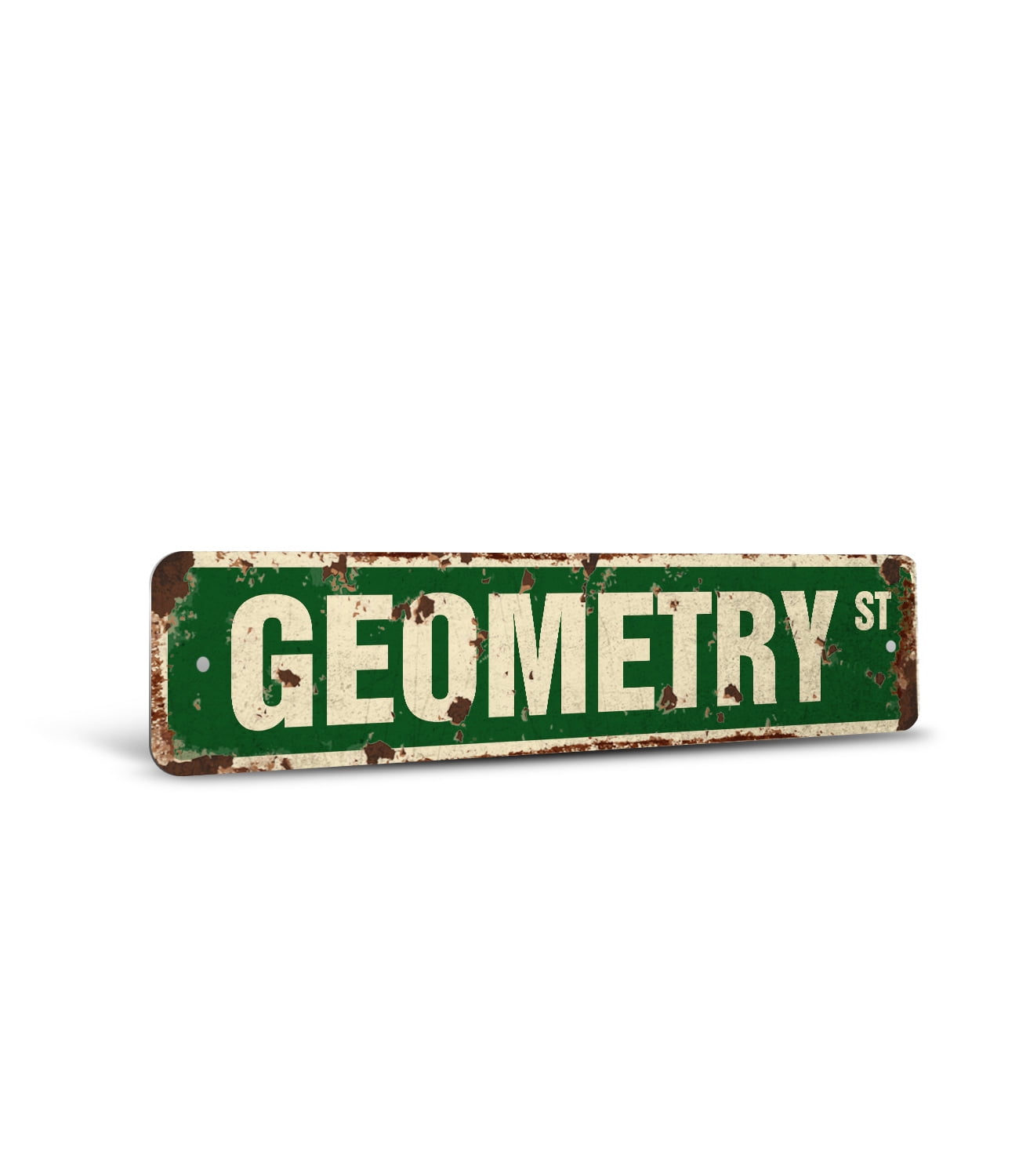 GEOMETRY Vintage Style Rustic Street Sign – Mathematics Teacher ...