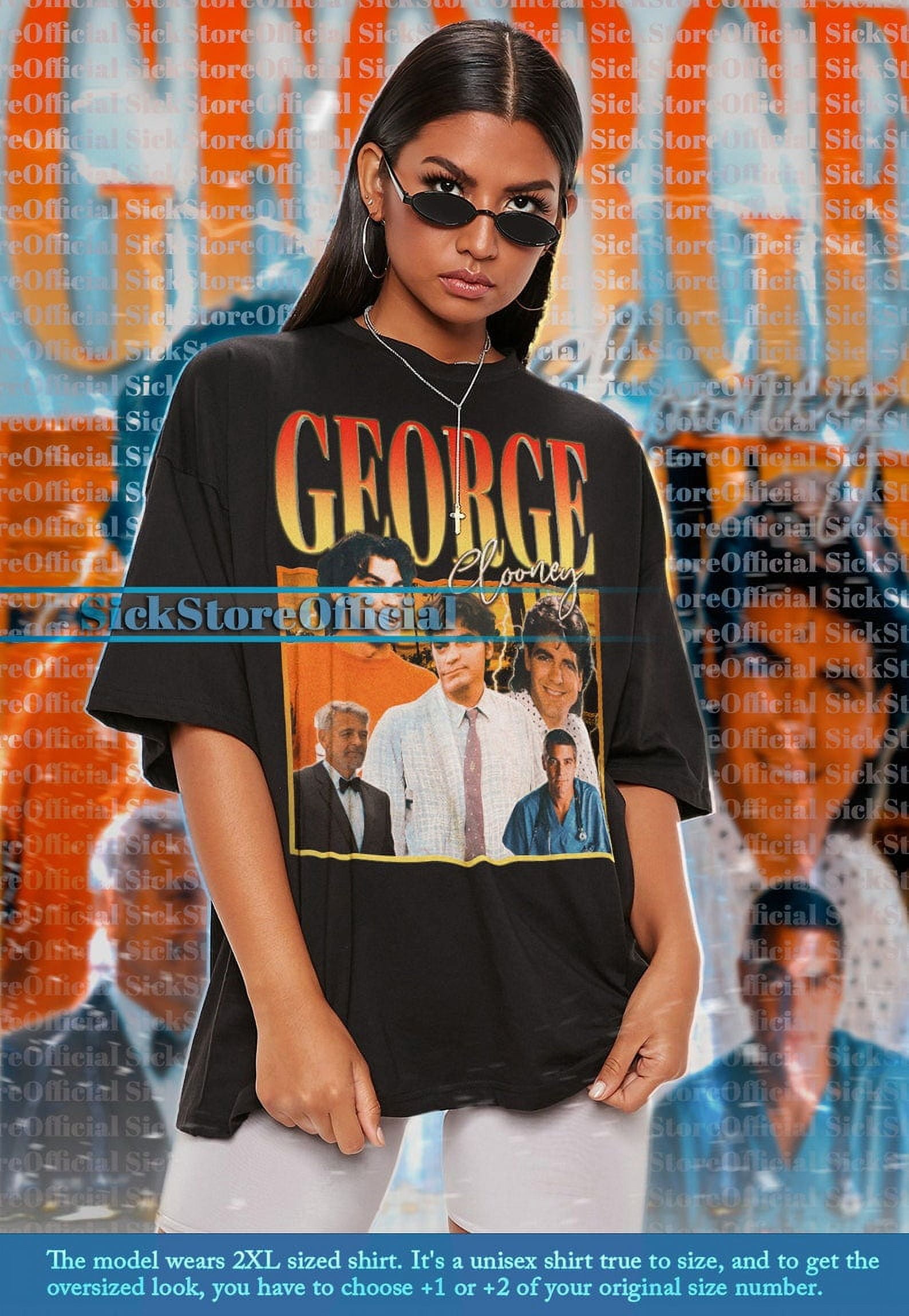 GEORGE CLOONEY Vintage Shirt, Clooney Merch Gift, George Clooney Homage ...