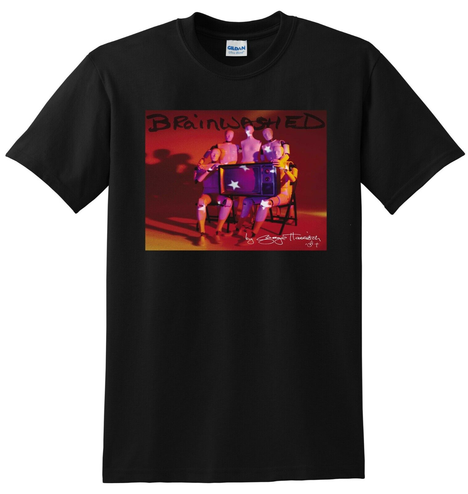 GEORGE HARRISON T SHIRT brainwashed vinyl cd cover SMALL MEDIUM LARGE ...