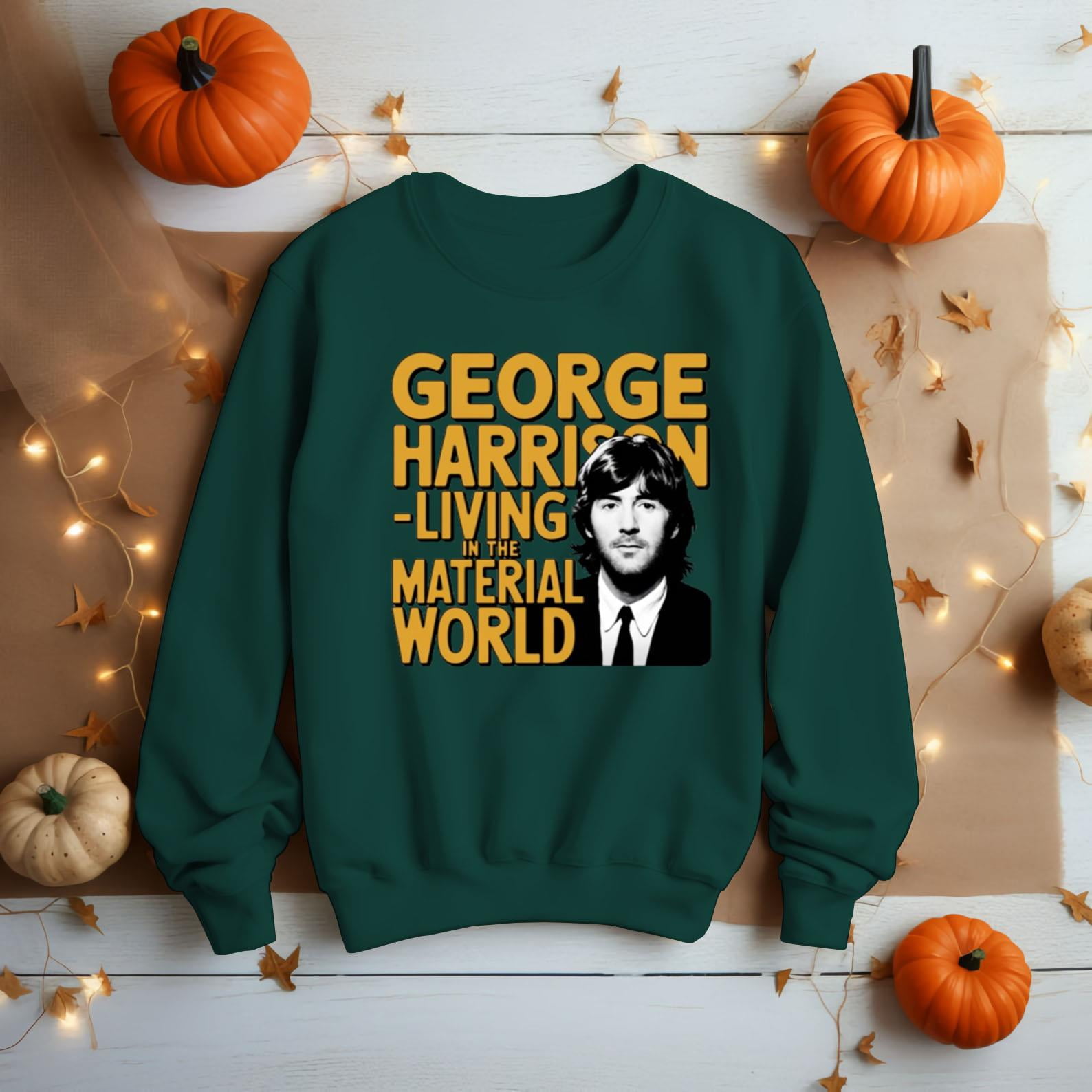 GEORGE HARRISON T SHIRT living in the material world NEW-removebg ...