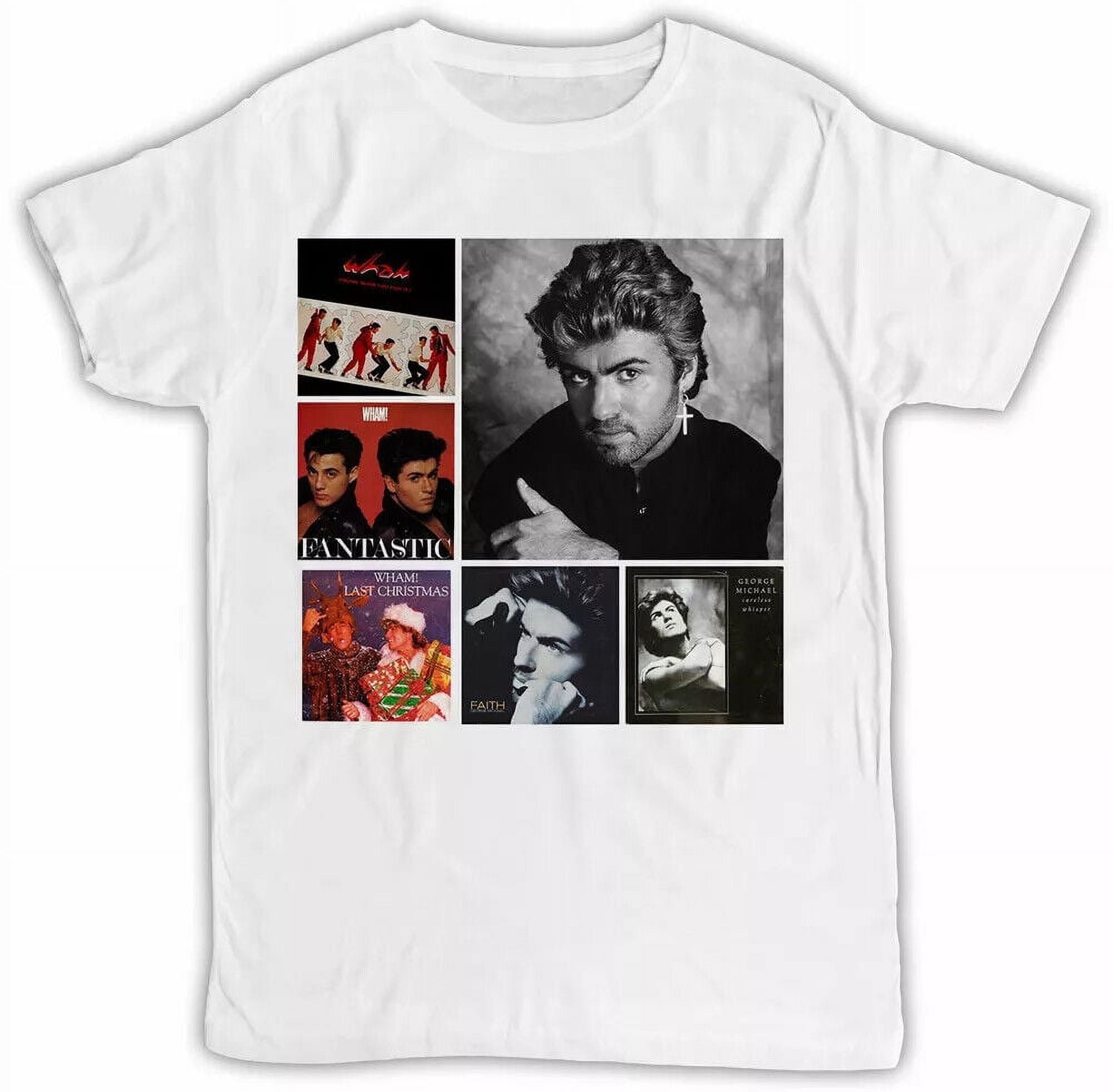 GEORGE MICHAEL T-SHIRT WHAM LAST CHRISTMAS POSTER RETRO GIFT DESIGNER ...