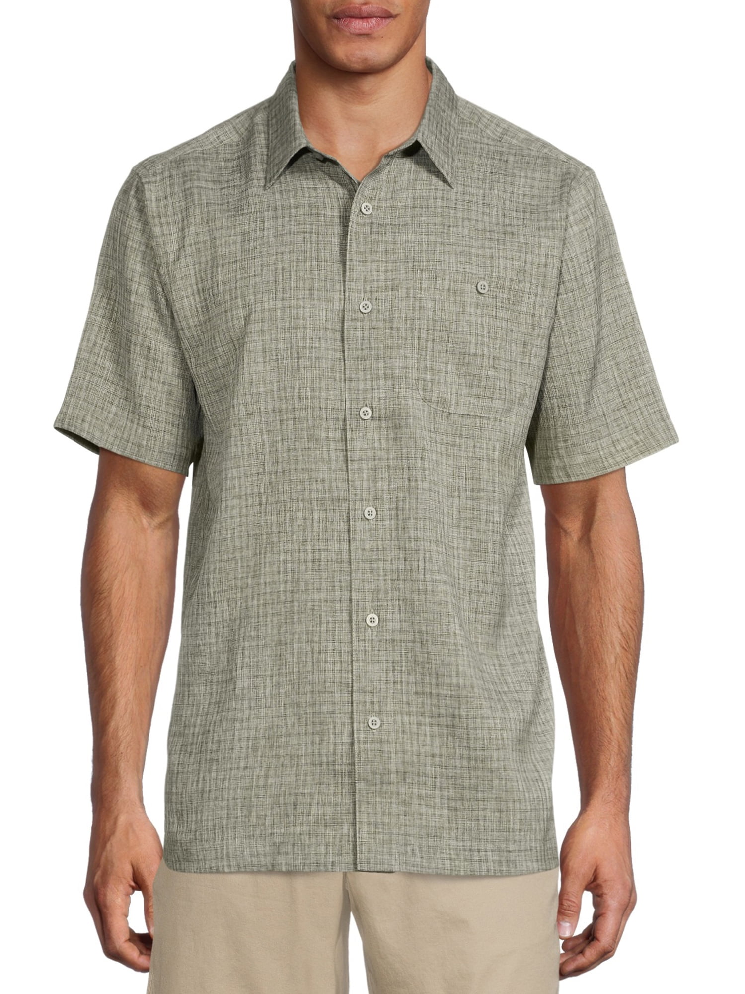 GEORGE Short Sleeve Classic Fit Button-Up Shirt (Men's or Men's Big ...